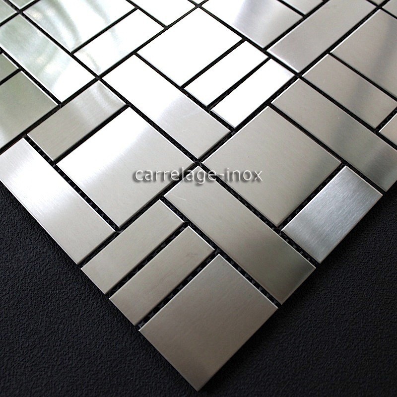 carrelage cuisine inox credence inox mosaique cm-erato