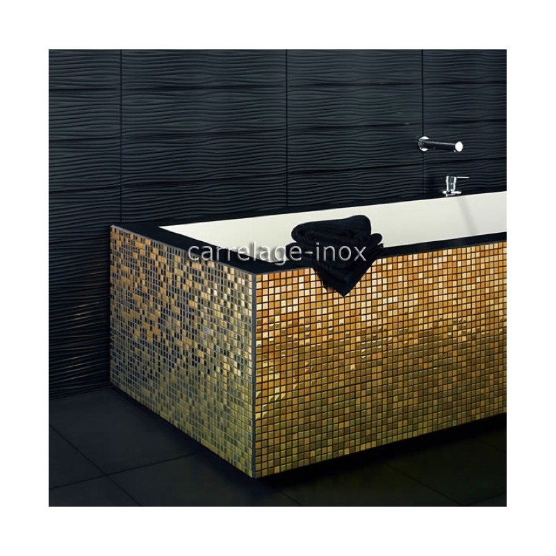 credence cuisine inox mosaique douche Fusion Or