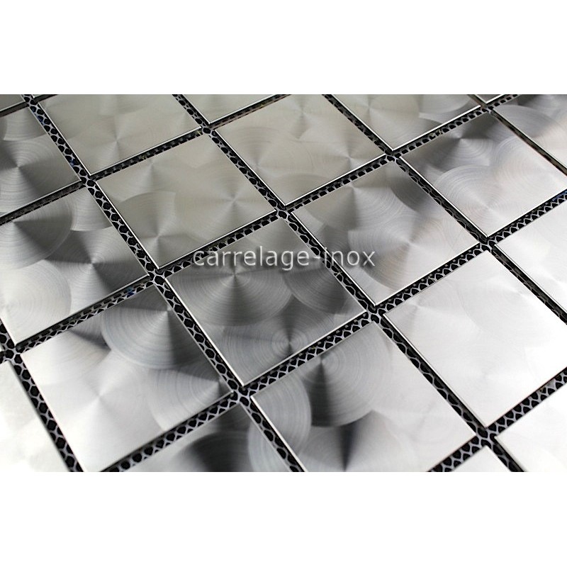 carrelage inox cuisine inox credence inox mosaique cm-bouchonne 48