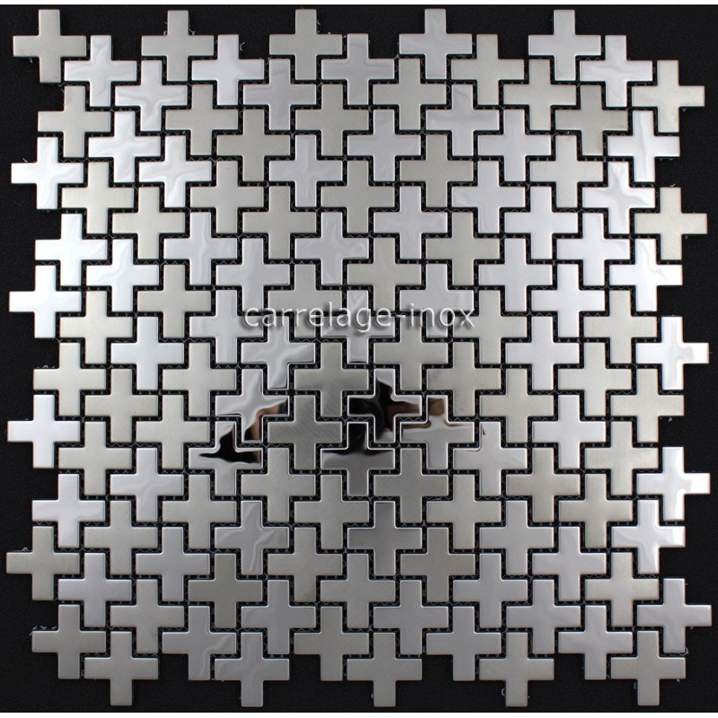 mosaique inox carrelage noix cross pour cuisine douche cross 1m2