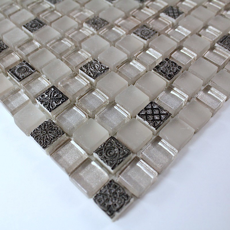 Mosaic glass and stone tile HELIOS
