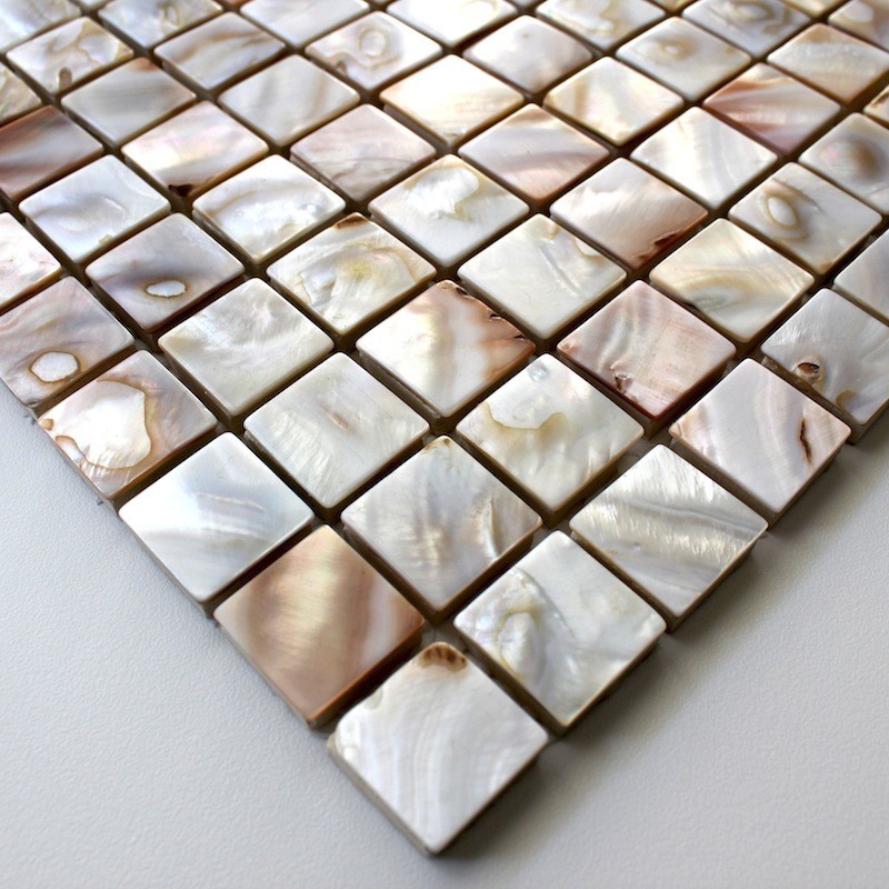 Tile mosaic in nacre 1 plate nacrenaturel