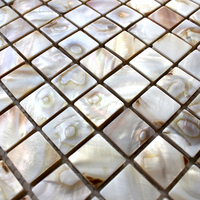 Tile mosaic in nacre 1 plate nacrenaturel